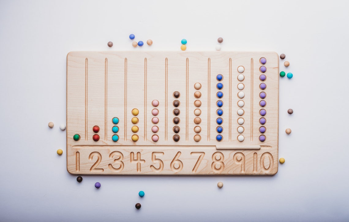 Number Counting Board Number Tracing Board Montessori | Etsy