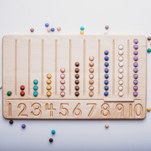Number Counting Board Number Tracing Board Montessori | Etsy