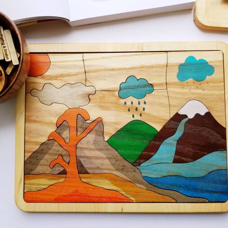 Montessori Volcano - Etsy