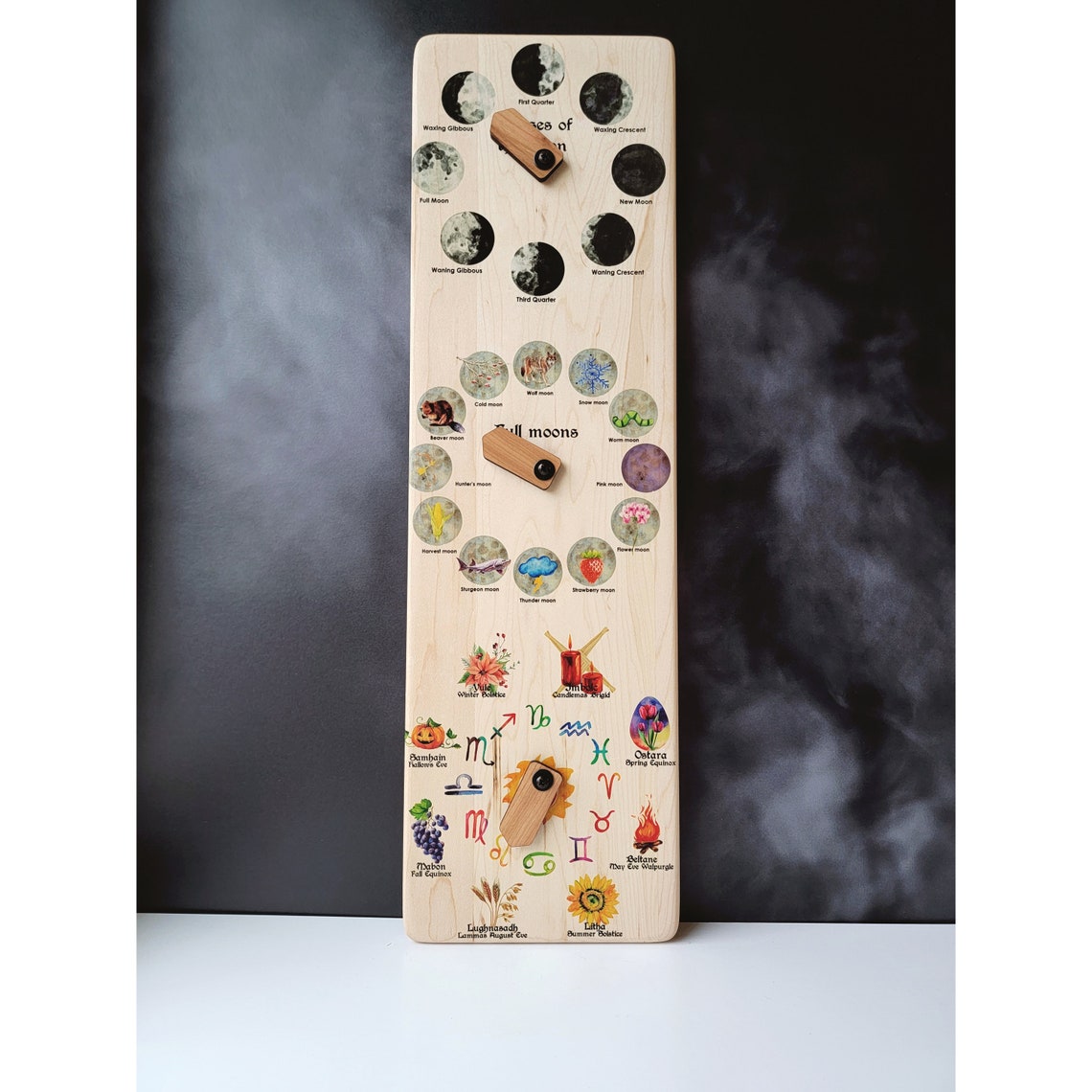 Moon Phases Full Moon Wiccan Celebration Wheel - Etsy