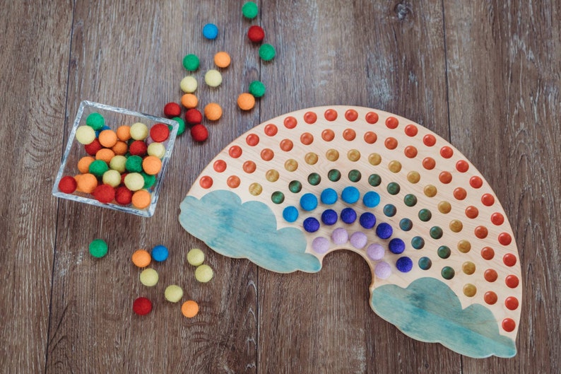 Color Sorting Toy Rainbow Color Matching Game Rainbow | Etsy
