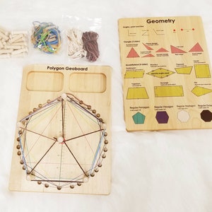 Polygon Geoboard Geometry Board Geo Board Math Manipulative Montessori ...
