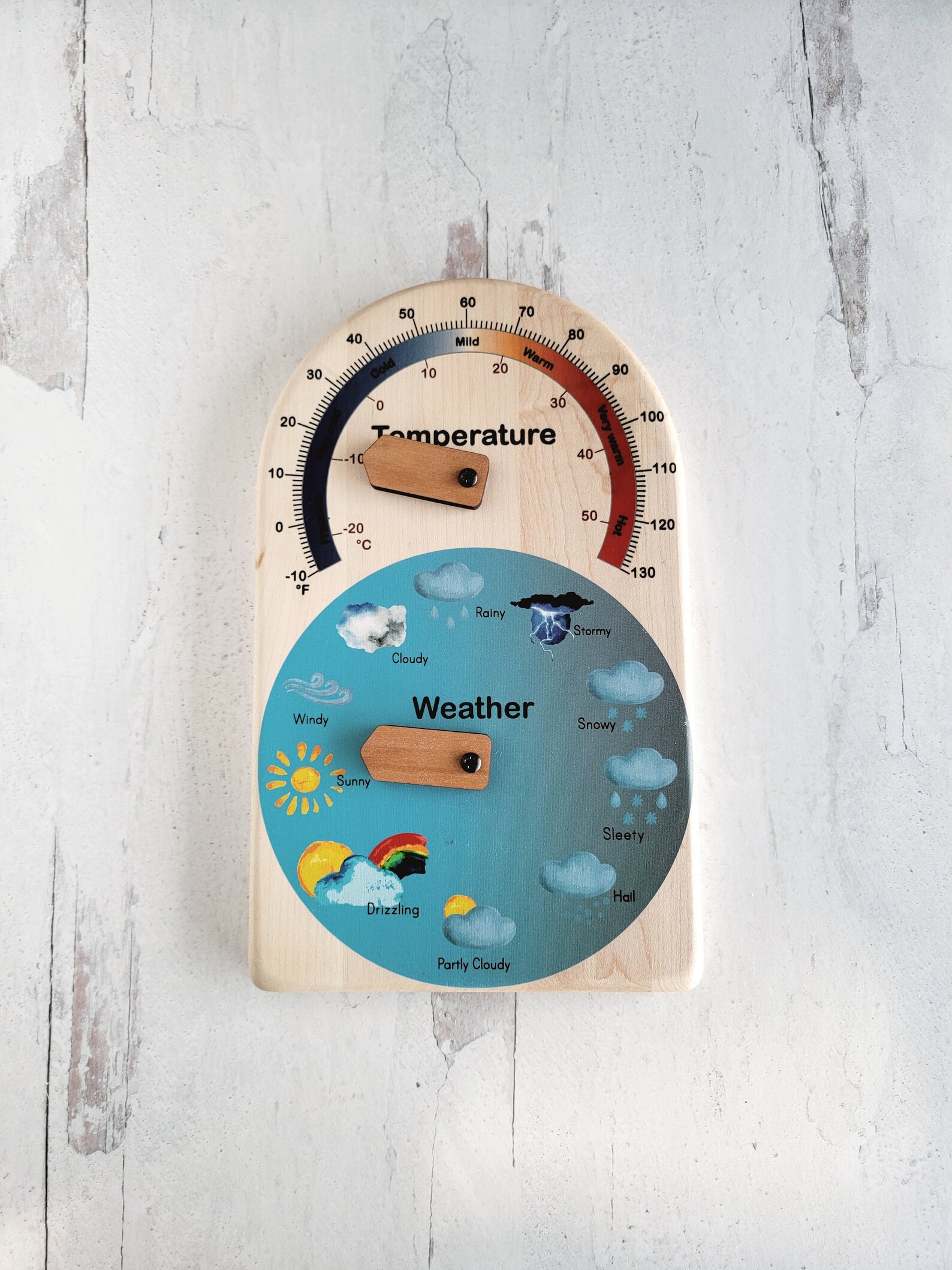 Weather Calendar for Kids Temperature and Weather Calendar - Etsy