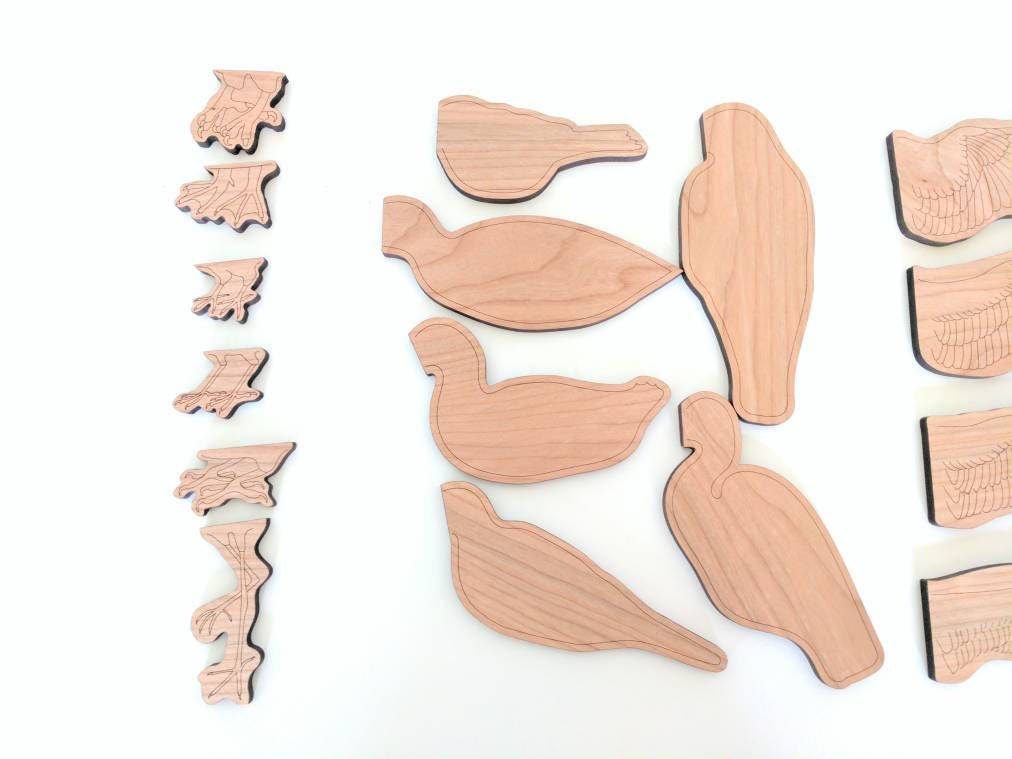 Bird Lover Gift Build a Bird Wooden Puzzle Montessori Toys | Etsy