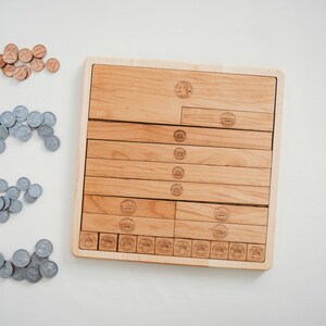 Dollar Counting Board Montessori Money Material - Etsy Canada