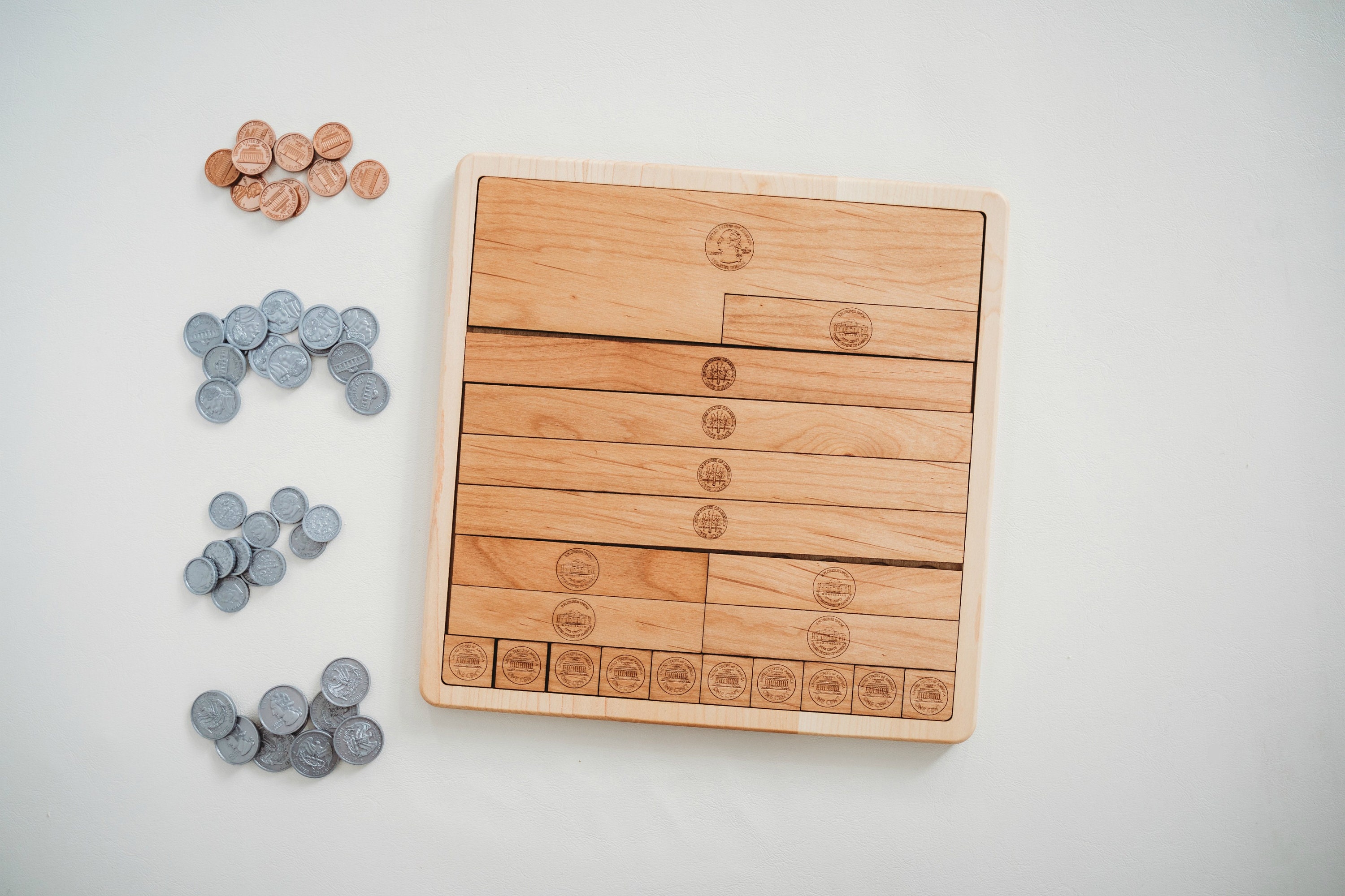 Dollar Counting Board Montessori Money Material | Etsy Canada