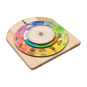 Wheel of the Year Wooden Perpetual Calendar Nature Calendar Desk ...