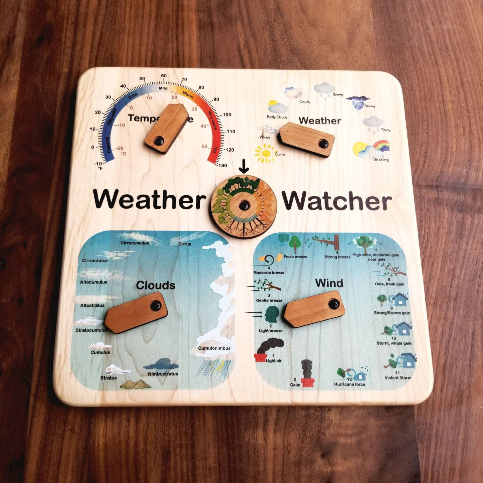 Weather Station Montessori Weather Chart Weather Wheel | Etsy