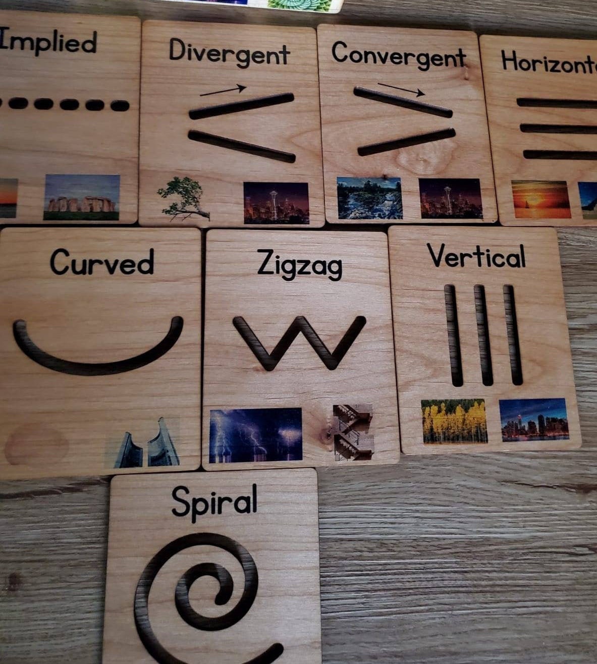 Elements of Art Lines Types of Line Stencils Montessori - Etsy