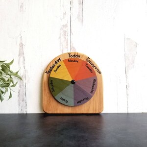 Days of the Week Wheel Yesterday Today Tomorrow Wheel Montessori ...