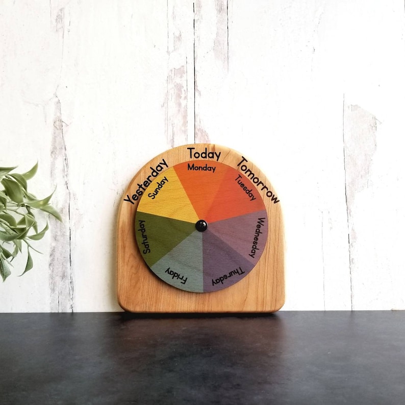 Days of the Week Wheel Yesterday Today Tomorrow Wheel | Etsy