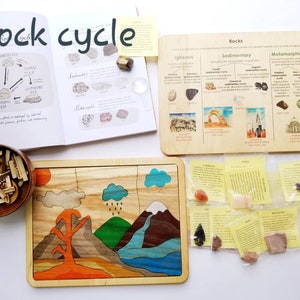 Rock Cycle Puzzle Rocks and Minerals Montessori Puzzle Earth Science ...