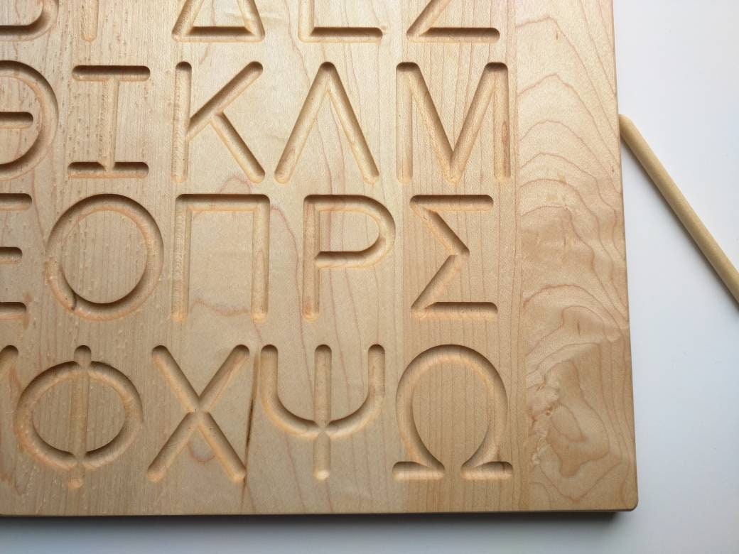 Greek Alphabet tracing board tactile alphabet board | Etsy