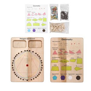 Polygon Geoboard Geometry Board Geo Board Math Manipulative Montessori ...