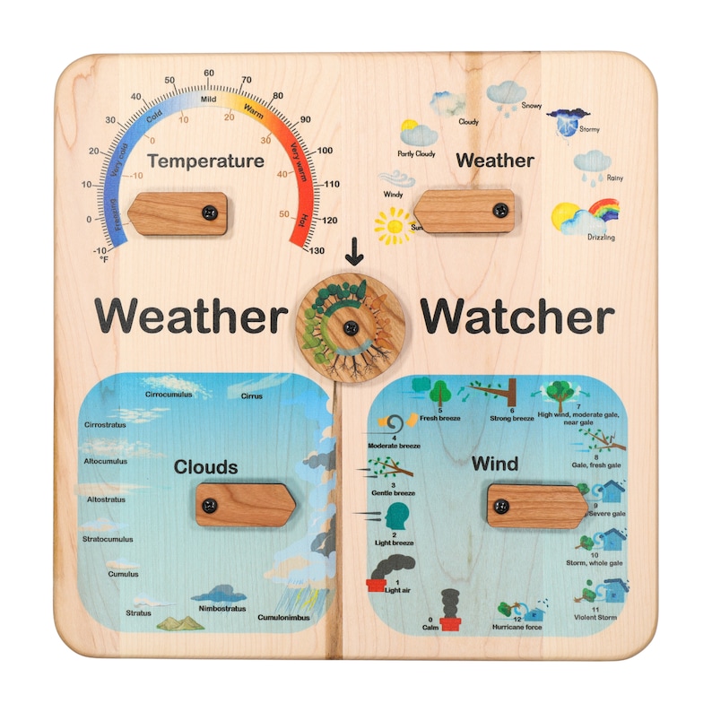 Weather Station Montessori Weather Chart Weather Wheel - Etsy