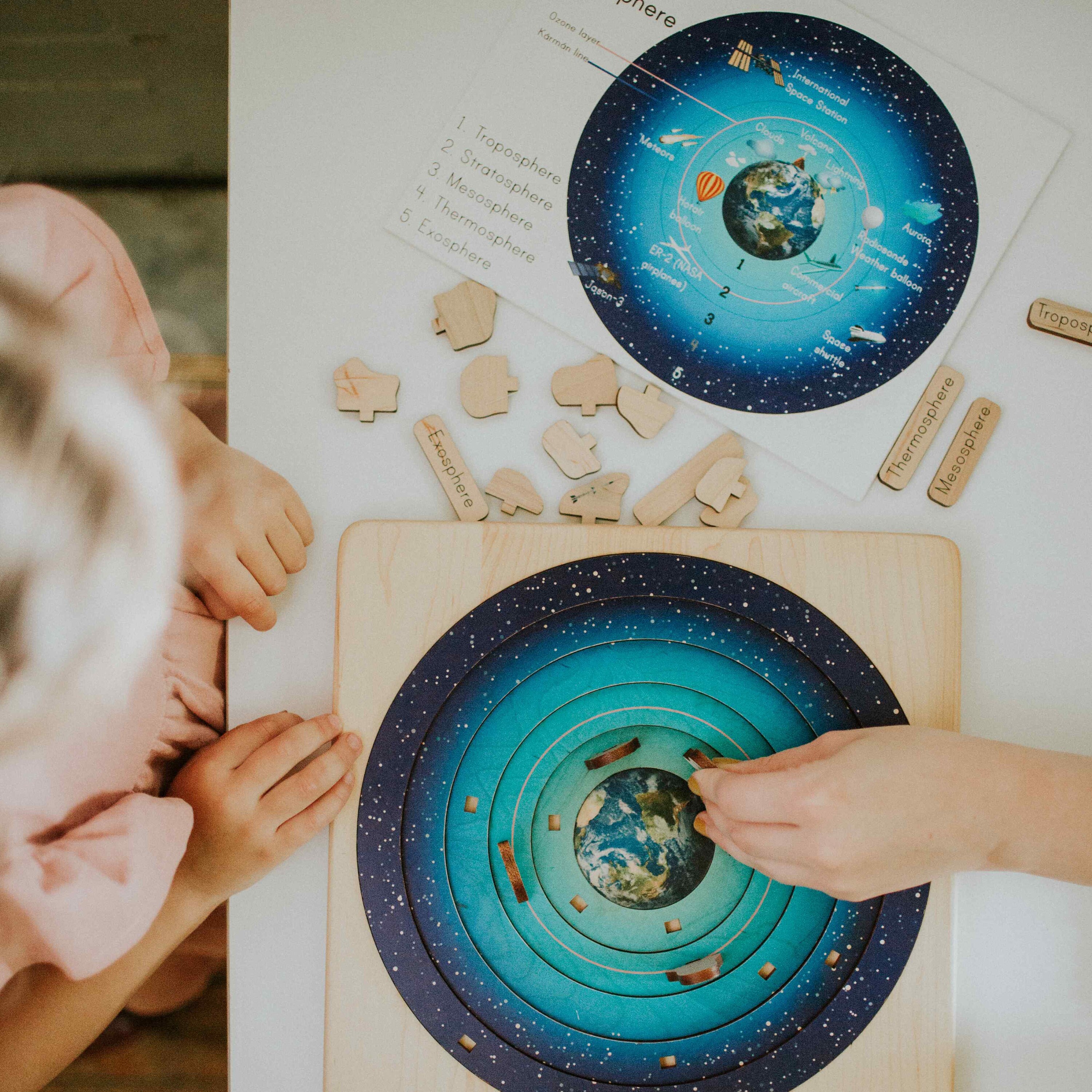 Layers of the Atmosphere Wooden Puzzle Montessori - Etsy