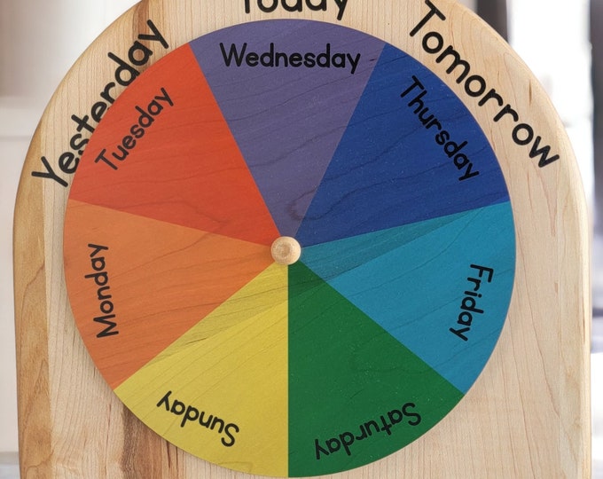 Classroom Size Days of the Week Wheel - Yesterday Today Tomorrow Wheel ...