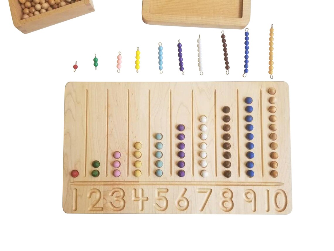Number Counting Board Number Tracing Board Montessori | Etsy