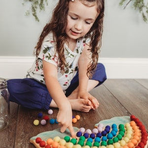 Color Sorting Toy Rainbow Color Matching Game Rainbow Counting Board ...