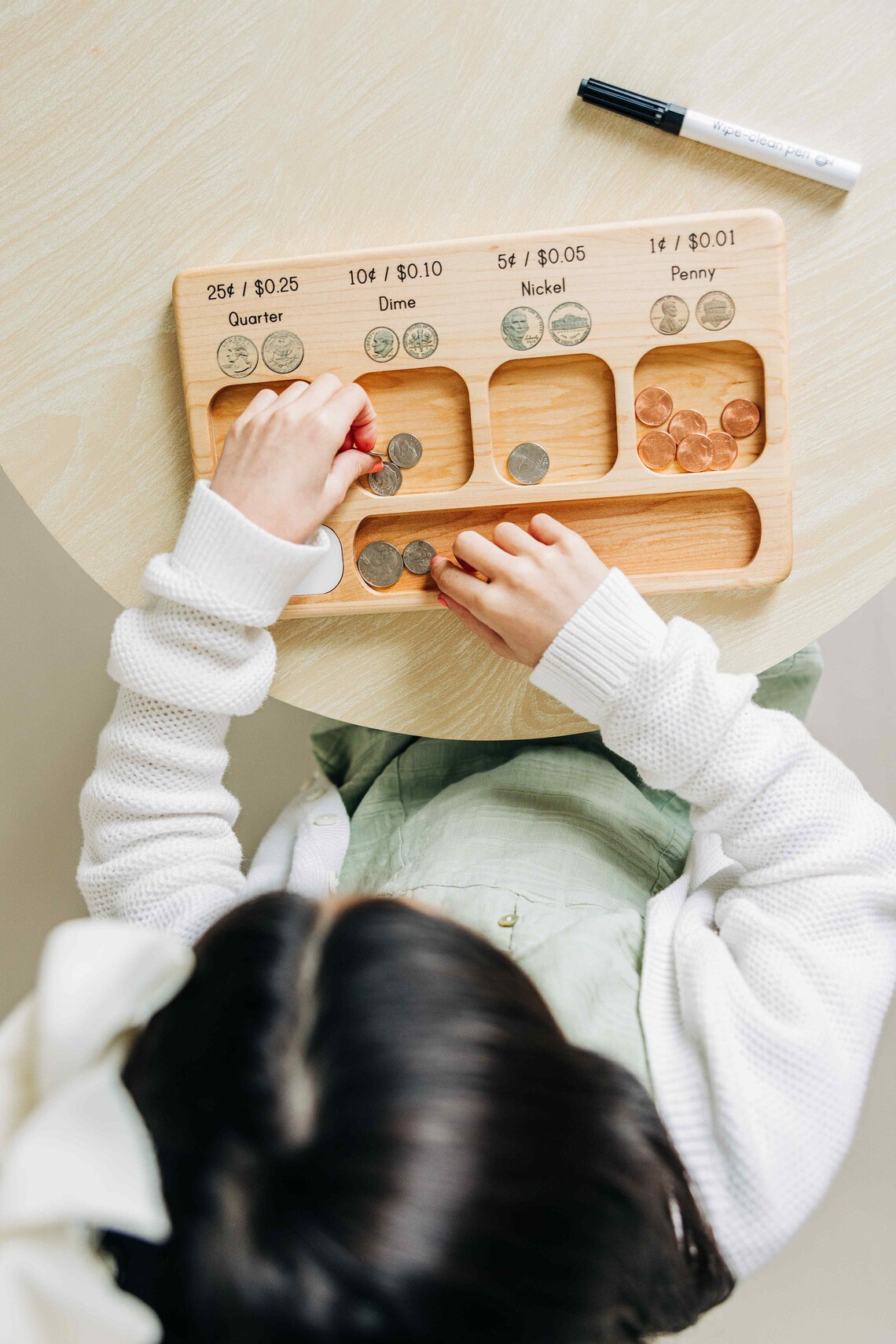 Coin Sorting Board Money Manipulation Board Money Activity - Etsy