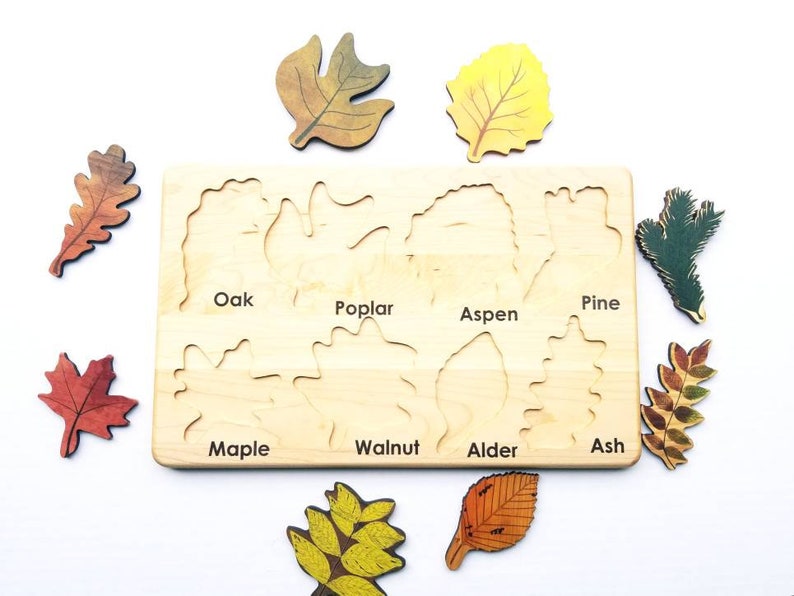 Leaf Puzzle Montessori Puzzle Christmas Gift Wooden Puzzle - Etsy Canada