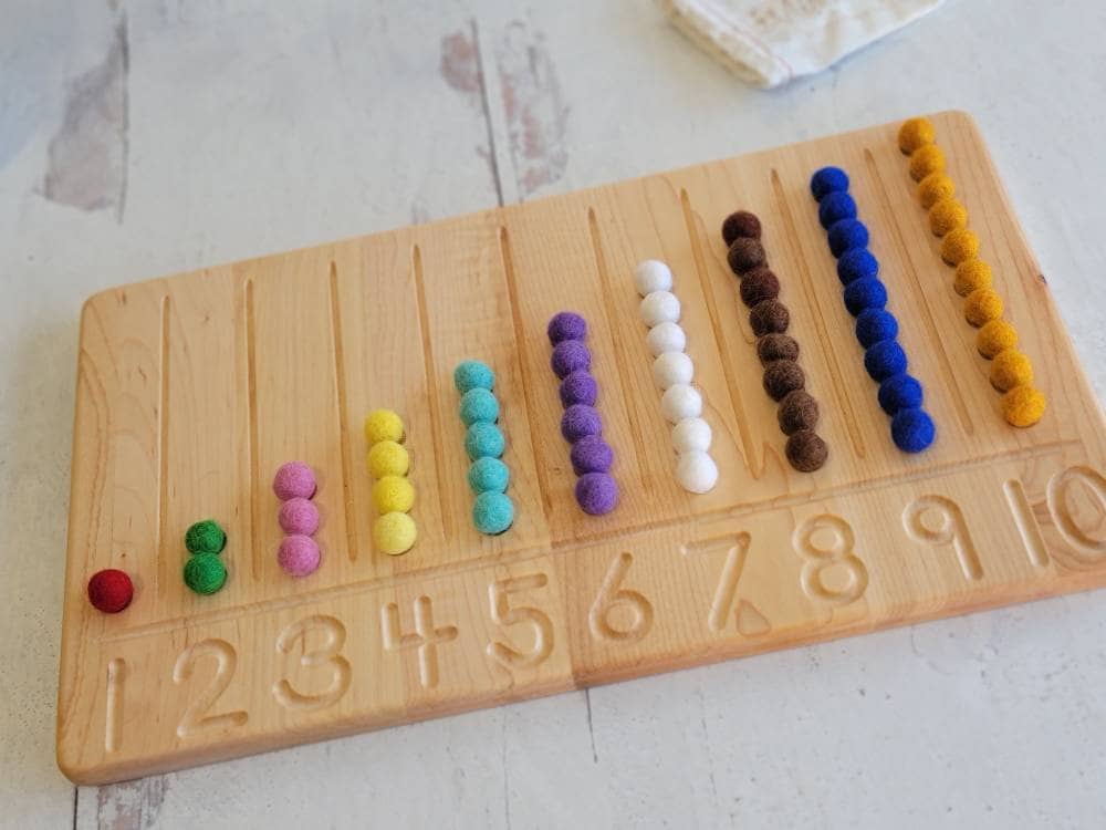 Number Counting Board Number Tracing Board Montessori - Etsy