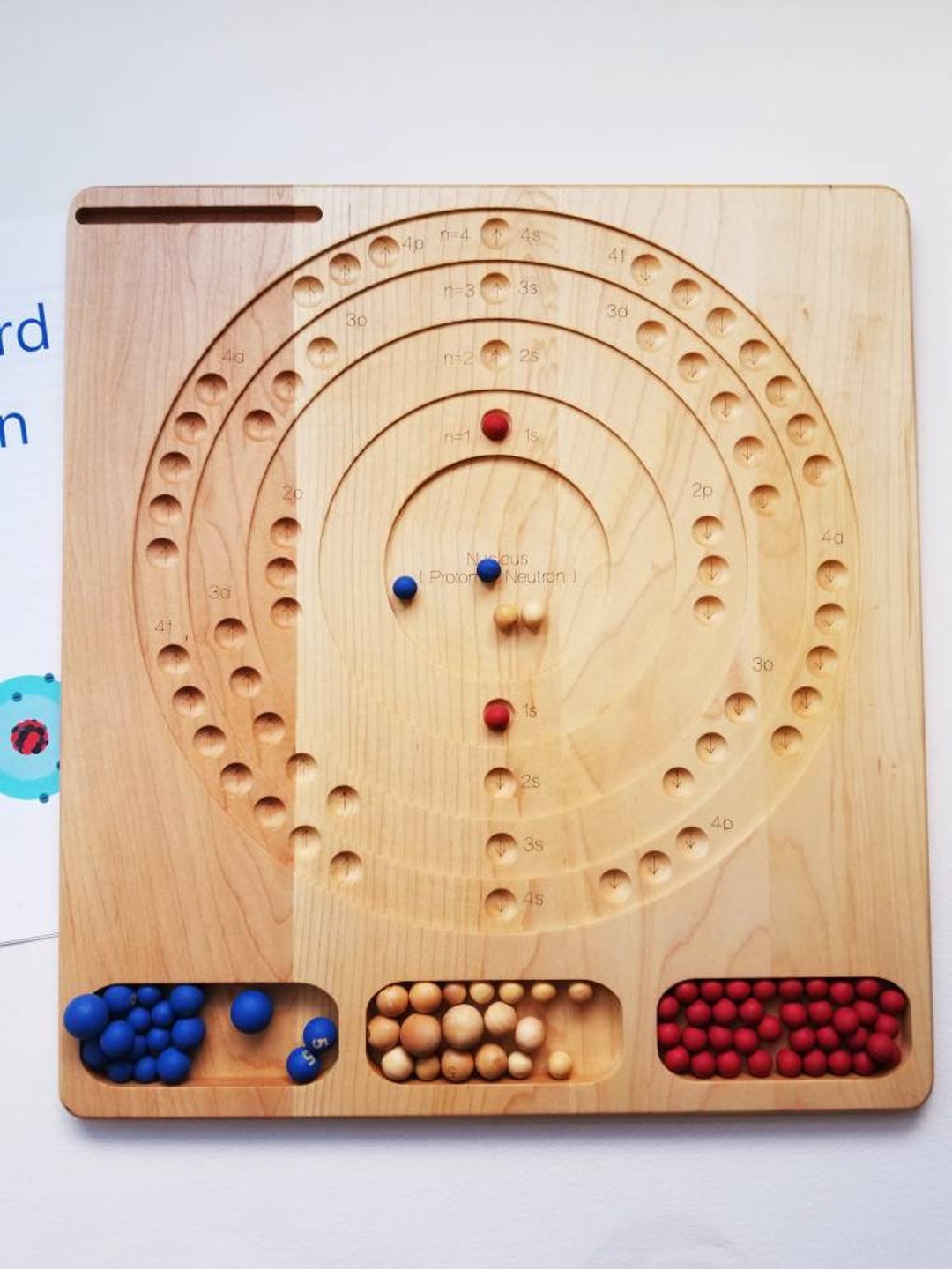 Bohr Atomic Model Board STEM Gift Chemistry Manipulative Montessori ...