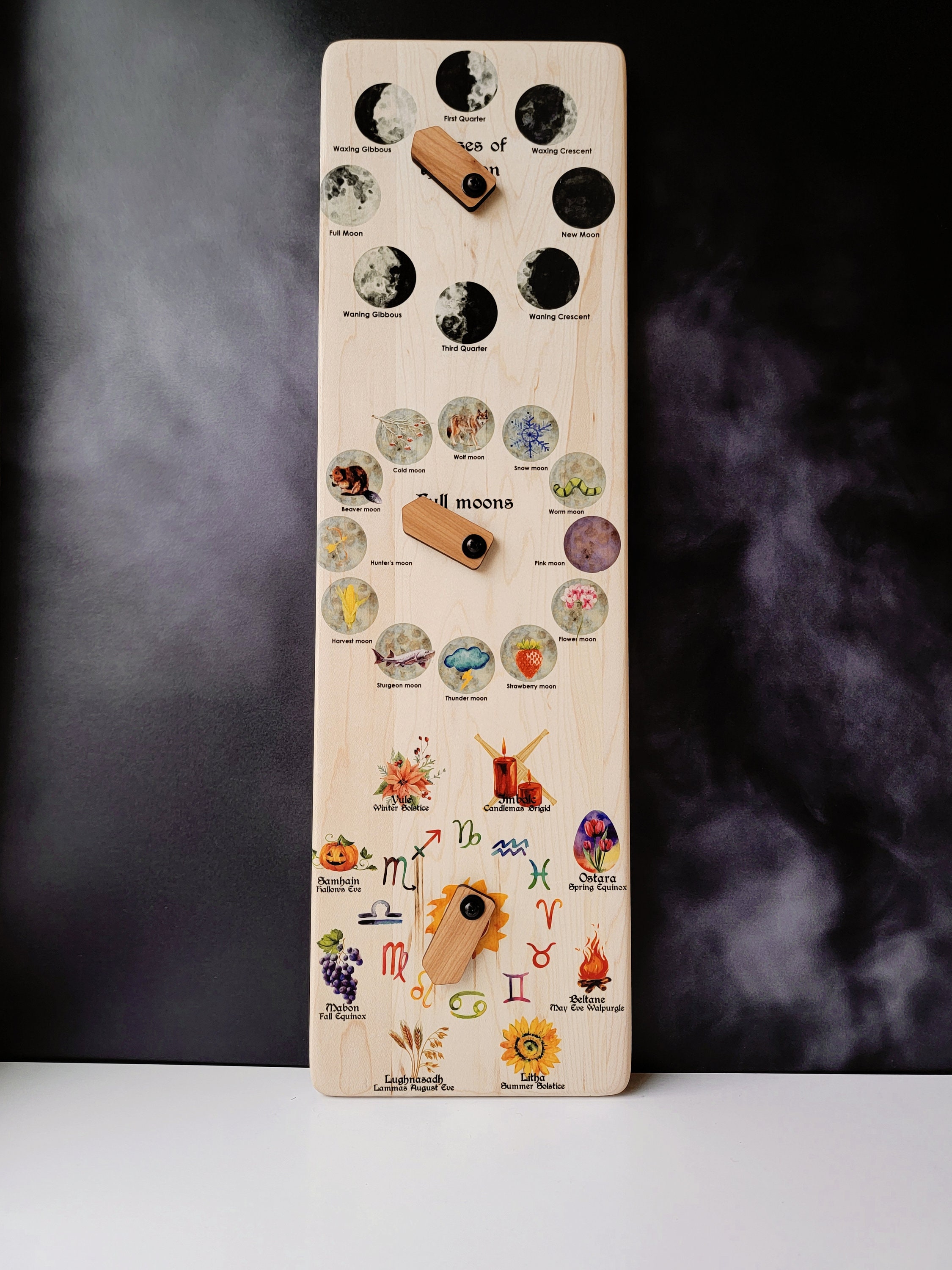 Moon Phases Full Moon Wiccan Celebration Wheel - Etsy