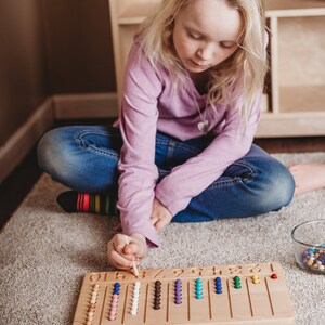 Number Counting Board Number Tracing Board Montessori | Etsy