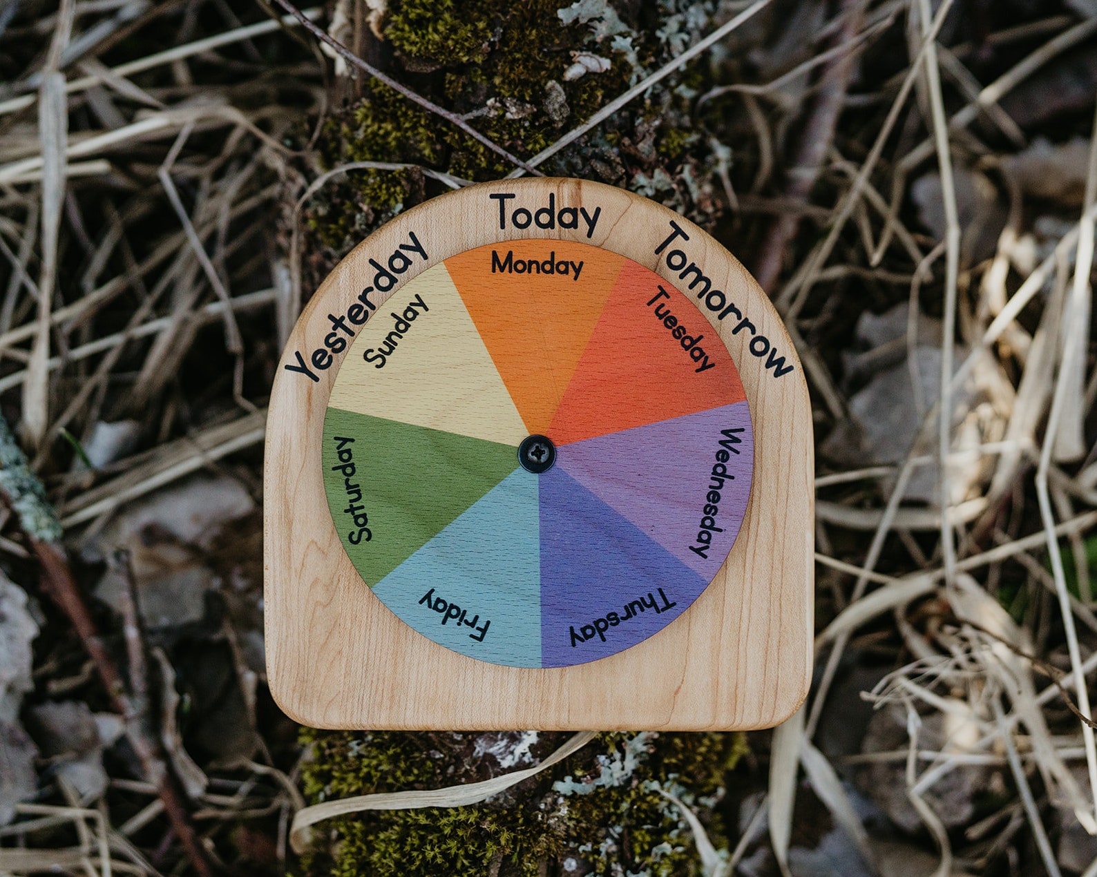 Days of the Week Wheel Yesterday Today Tomorrow Wheel Montessori ...