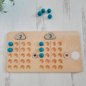 Math Manipulatives 1 to 20 Twenty Board Wooden Number Board - Etsy