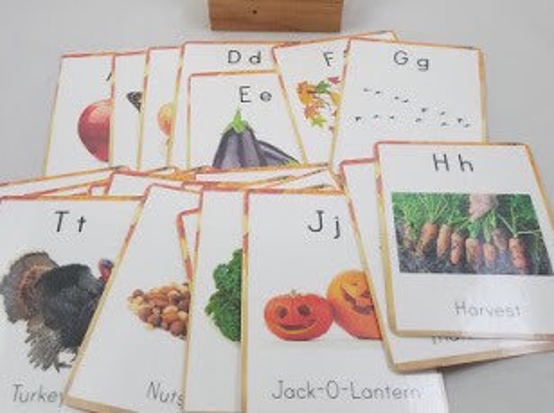 Autumn Inspired Vocabulary Cards Fall Alphabet Cards - Etsy