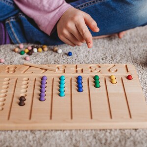 Number Counting Board Number Tracing Board Montessori | Etsy