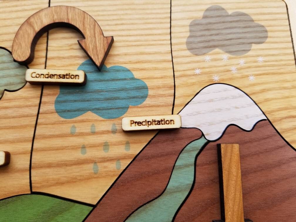 Rompecabezas del ciclo del agua rompecabezas de madera Día - Etsy México