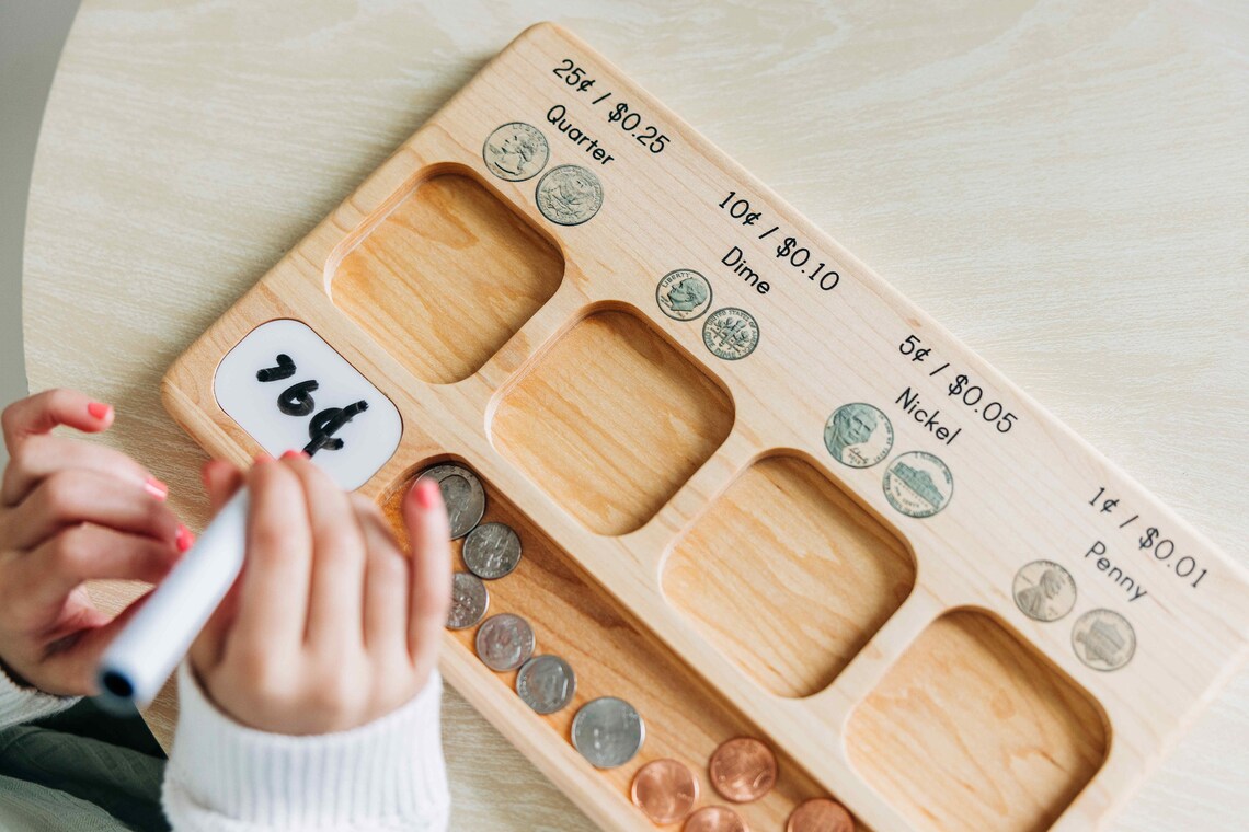Coin Sorting Board Money Manipulation Board Money Activity - Etsy