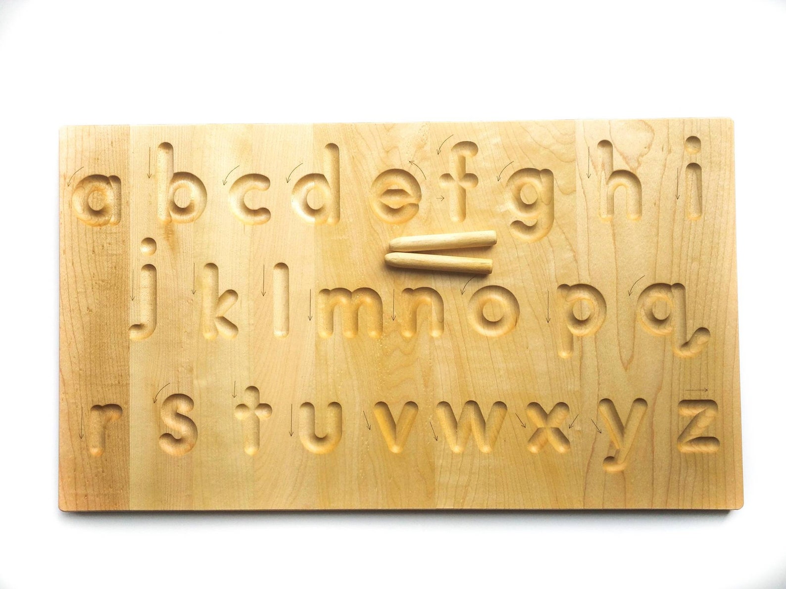 Alphabet Tracing Board With Guided Arrows Regular Print Font - Etsy