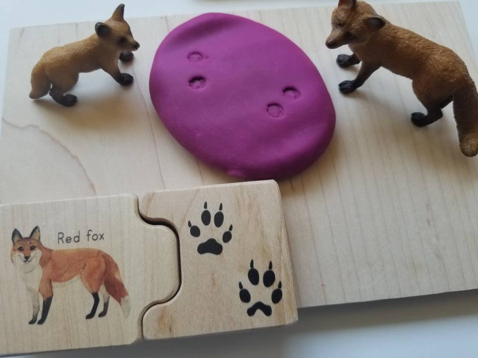 Animal Tracks Puzzle Wooden Puzzle Montessori Waldorf | Etsy
