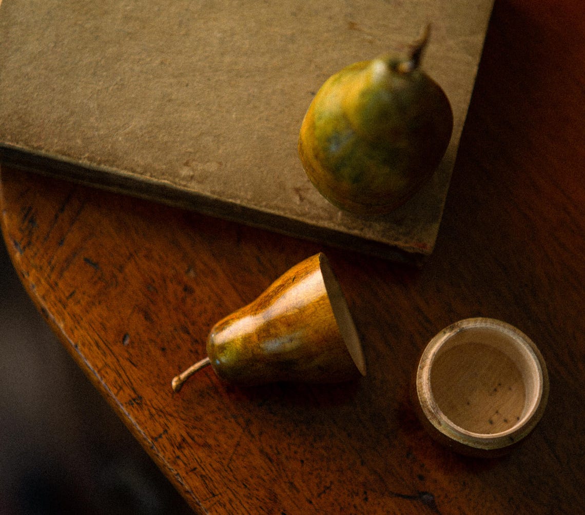 Wooden Pear Candy Container Ornament - Etsy