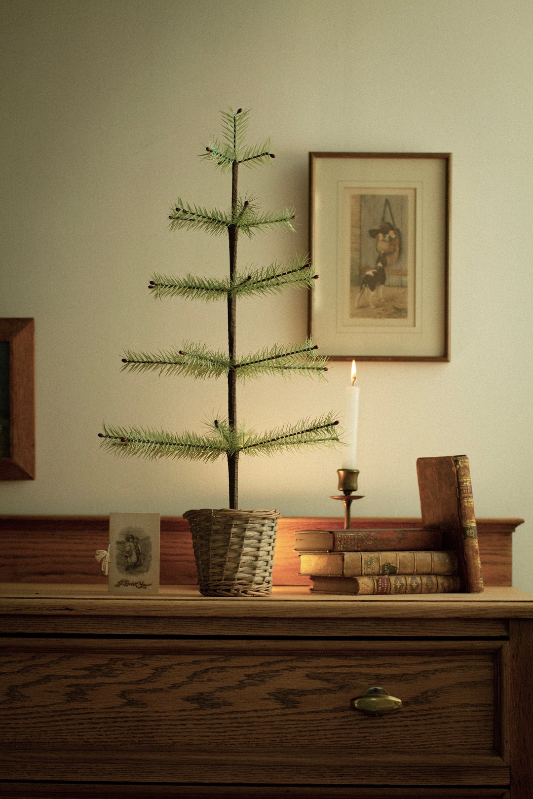 German Goose Feather Christmas Tree Pale Muted Green - Etsy