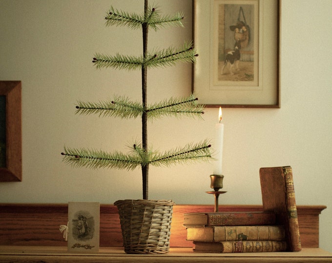 German Goose Feather Christmas Tree Pale Muted Green - Etsy