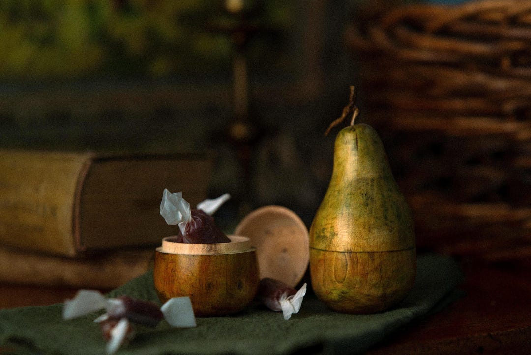 Wooden Pear Candy Container Ornament - Etsy