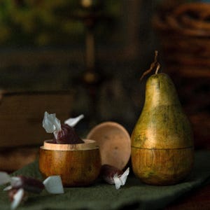Wooden Pear Candy Container Ornament - Etsy