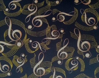 Music Print Fabric - Etsy