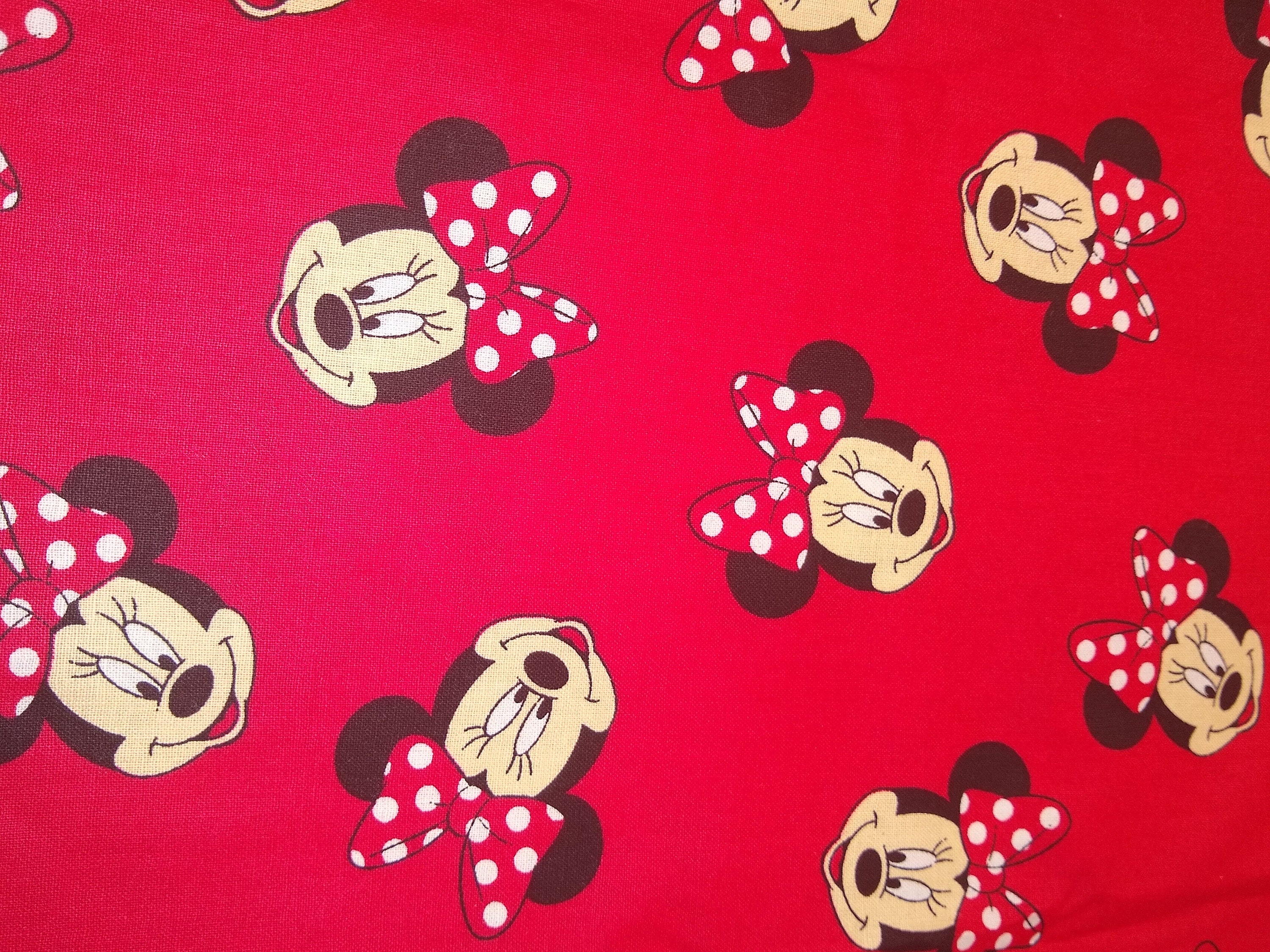 Minnie Mouse Fat Quarter Minnie Mouse Hair Bow Red Fabric - Etsy