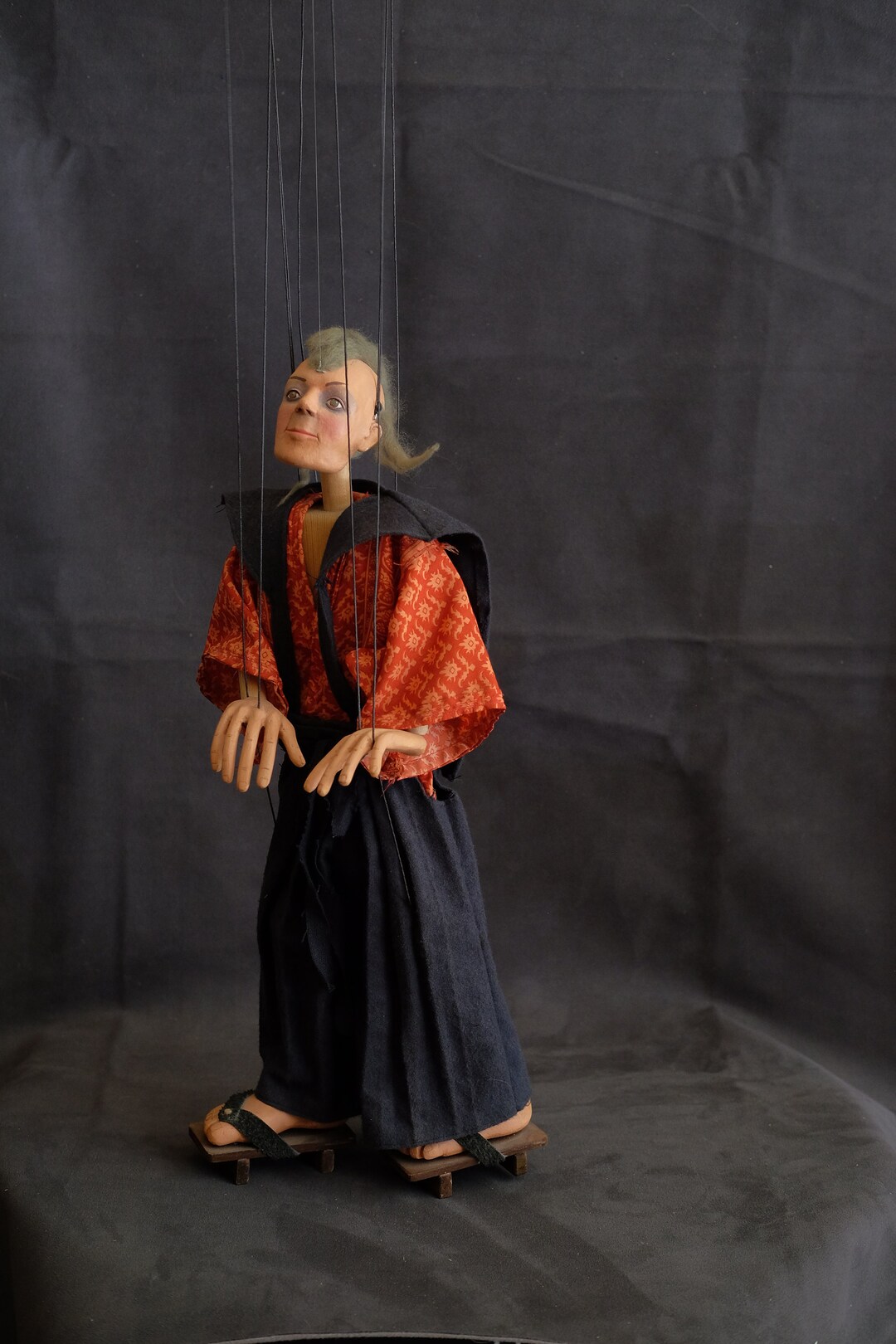 Samurai - Original Handmade Marionette, Puppet Height: 54 - Etsy