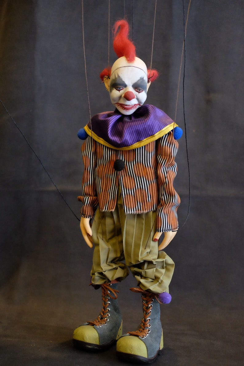 Lackadaisical Clown! Collectible and Original Marionette %100 Handmade ...