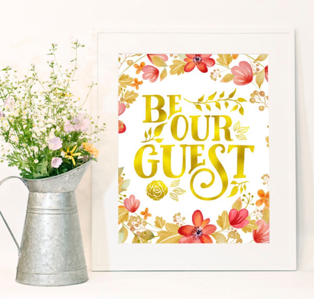 Instant Download, Be Our Guest Print, Be Our Guest Sign, Guest Room ...