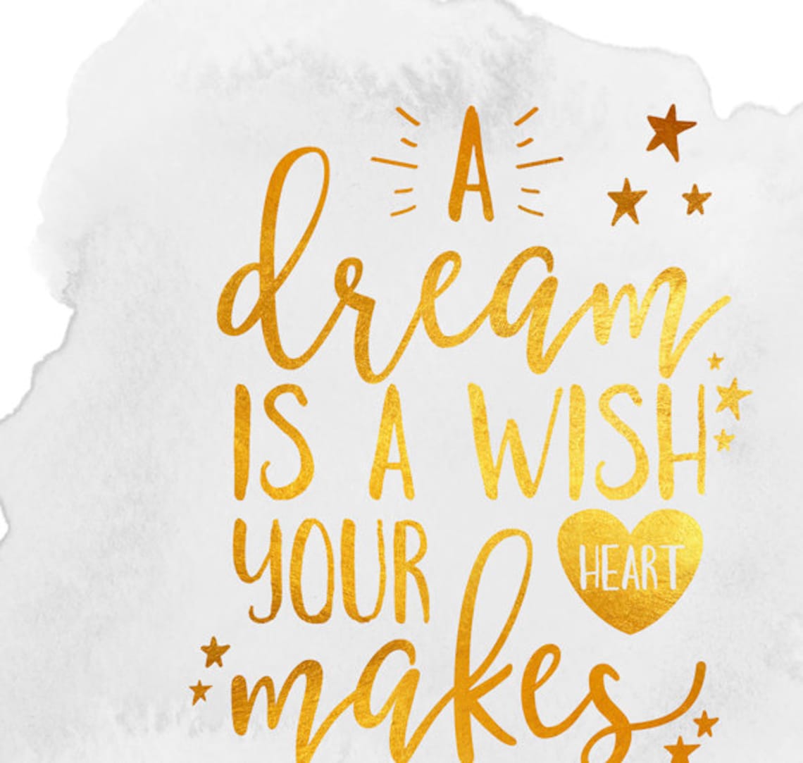 Instant Download A Dream is a Wish Your Heart Makes 8x10 - Etsy