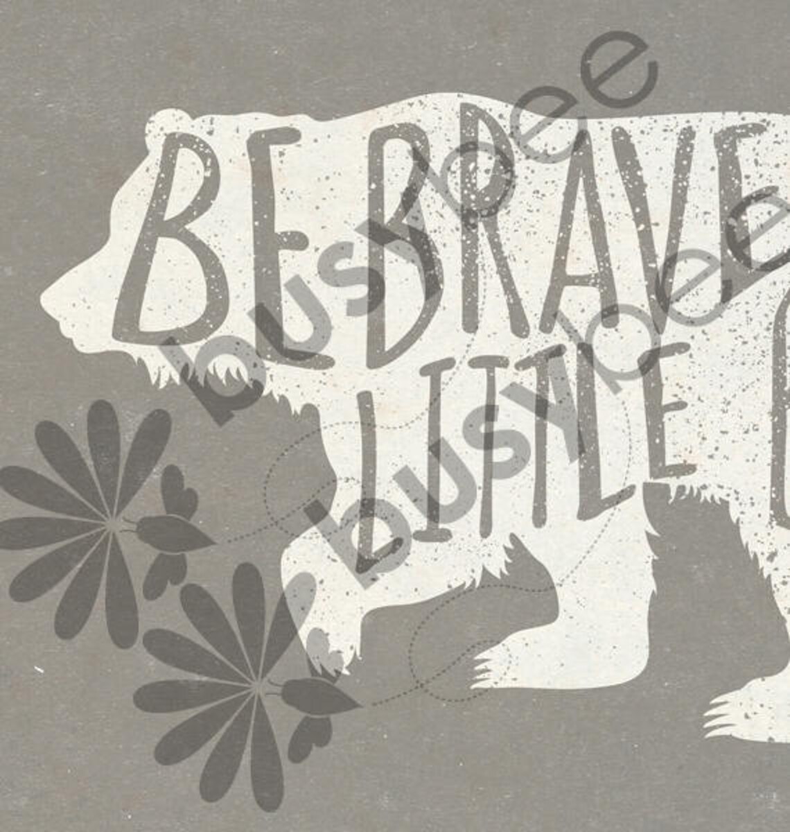 Instant Download Be Brave Little Bear Bear Art Printable Be | Etsy