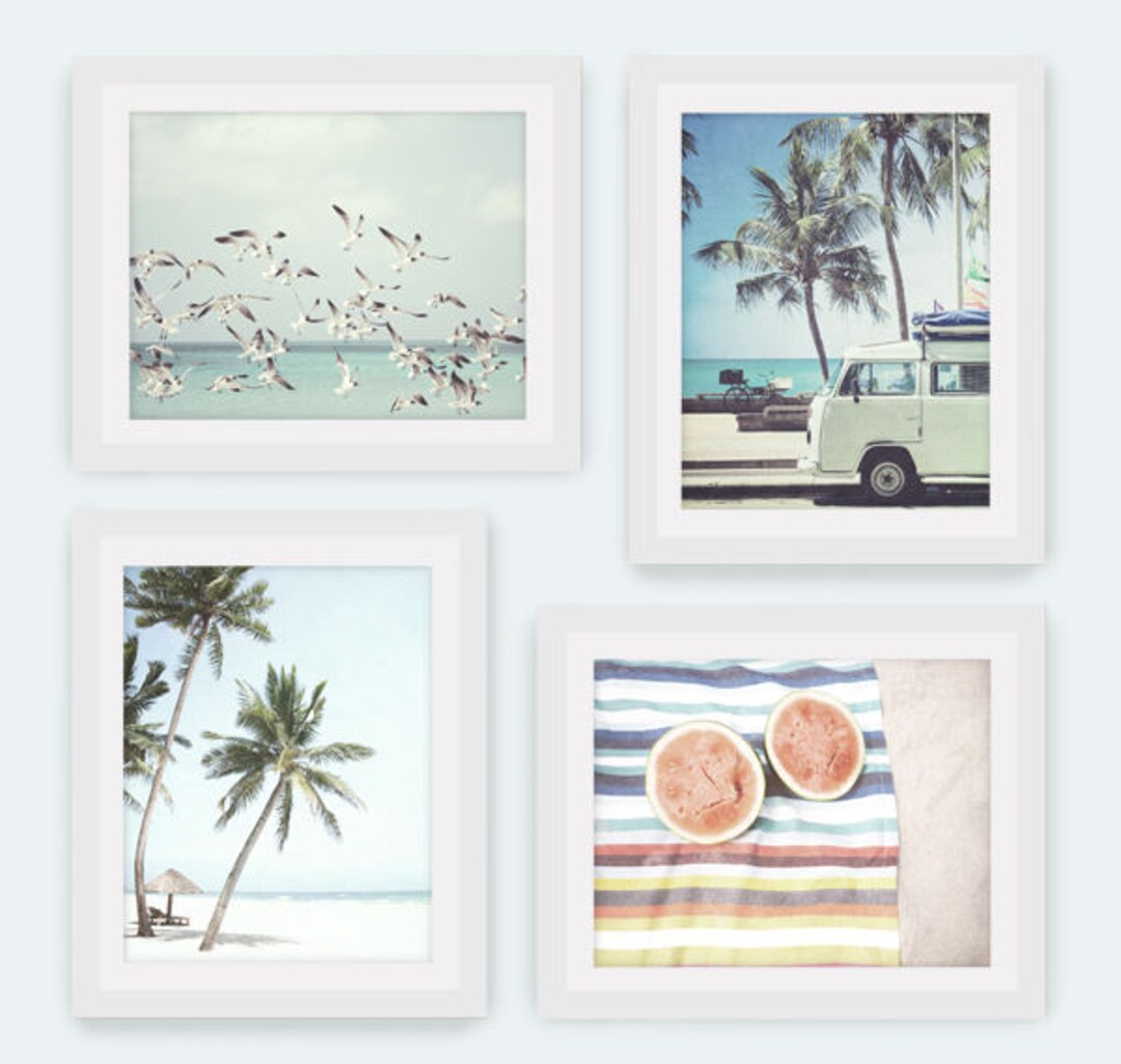 Instant Download, Set of 4, Beach Print, Beach Decor, Boho Decor, Beach ...